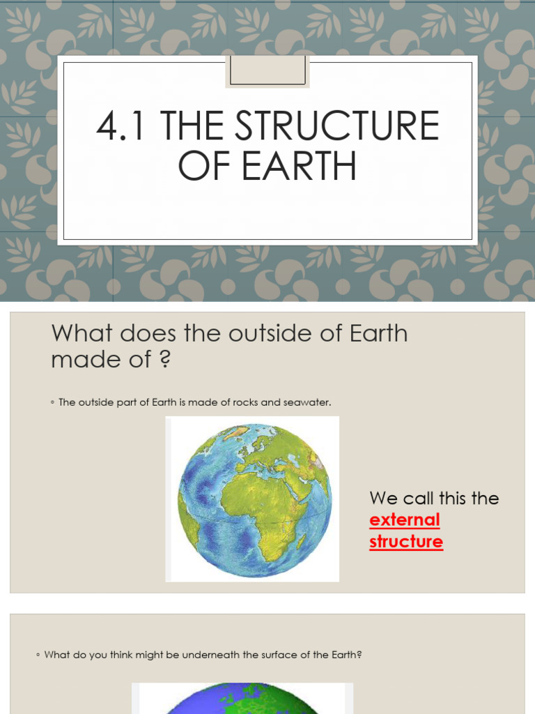 4.1 The Structure of Earth | PDF | Magma | Earth
