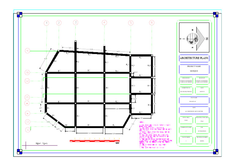 Mosque Architecture Beam Plan | PDF