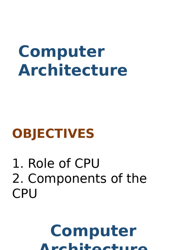 Computer-Architecture year 10 COM SCI | PDF | Central Processing Unit | Computer Data Storage