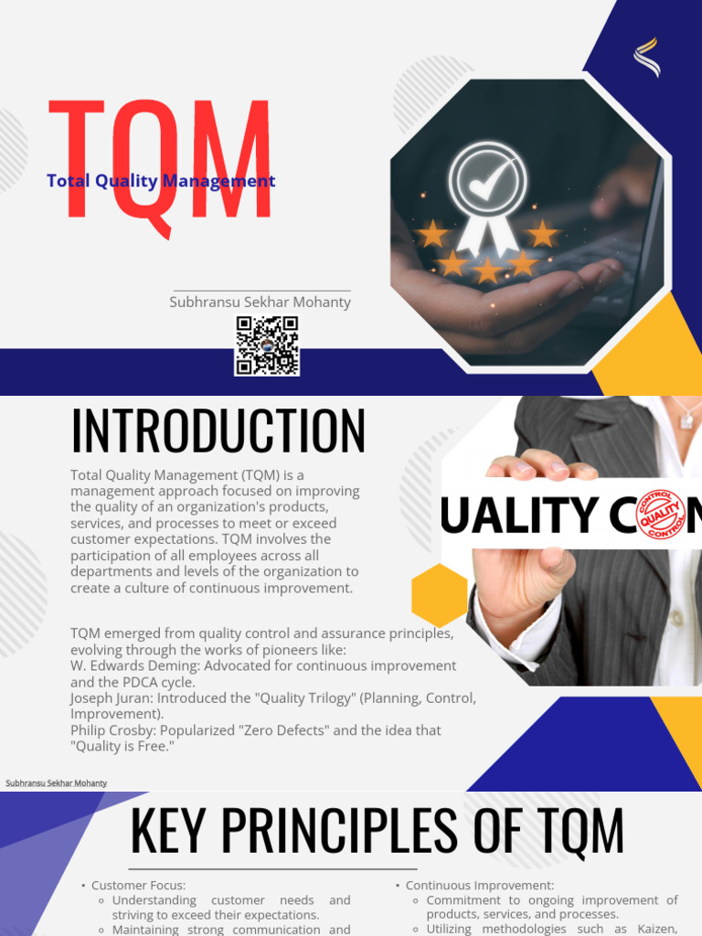 Total Quality Management Overview | PDF | Quality Management | Six Sigma