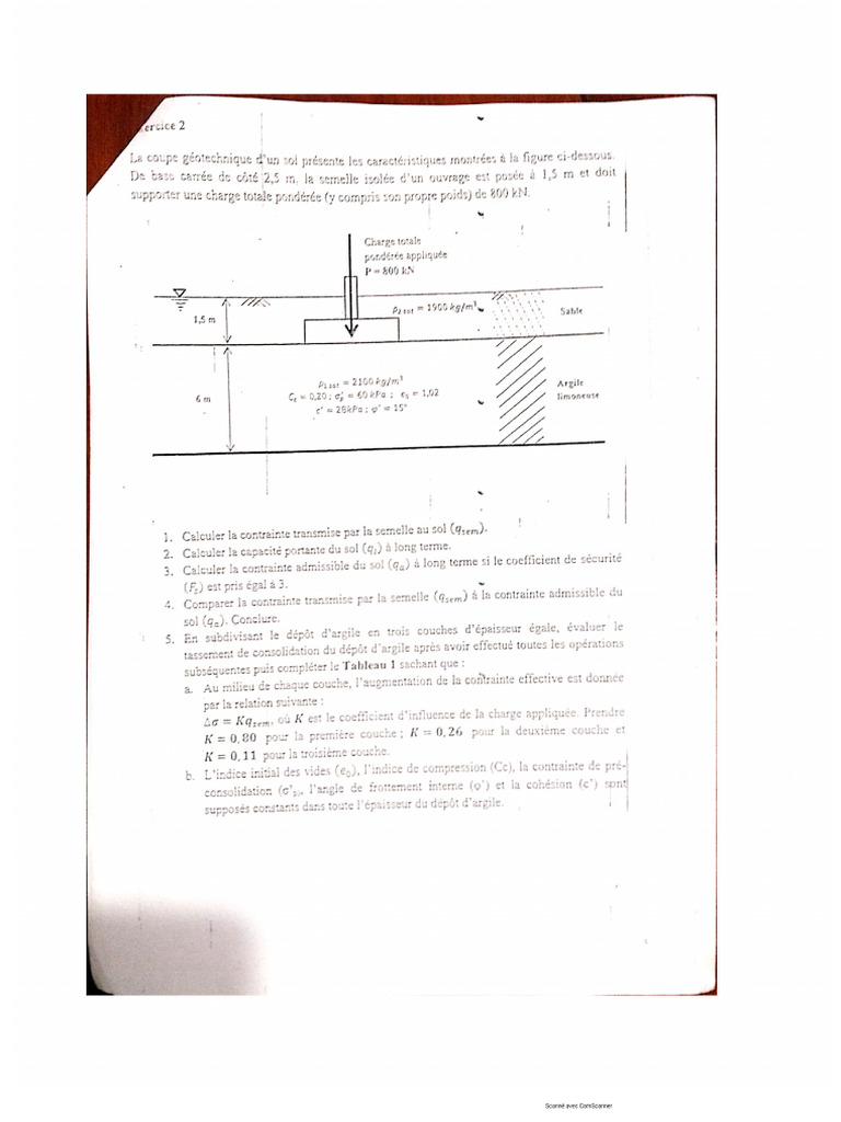 TD Méca Sol Avancé | PDF