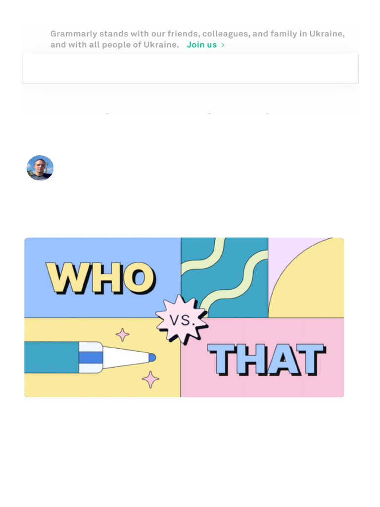 When To Use Who vs. That, With Examples | PDF