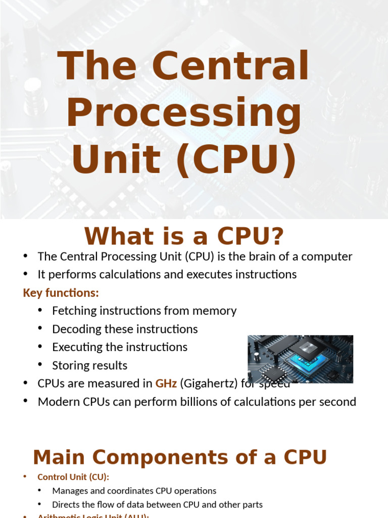 The-Central-Processing-Unit | PDF