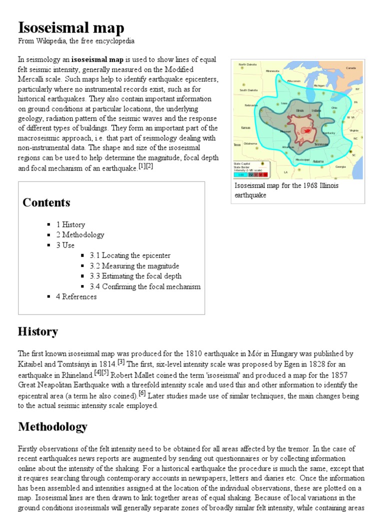 Isoseismal Map | PDF | Geotechnical Engineering | Solid Mechanics