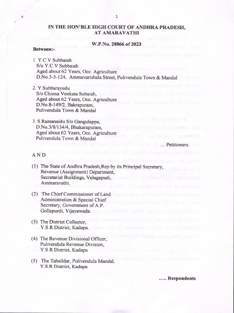 Draft Counter W.P.no.28866 of 2023 - 0001 | PDF