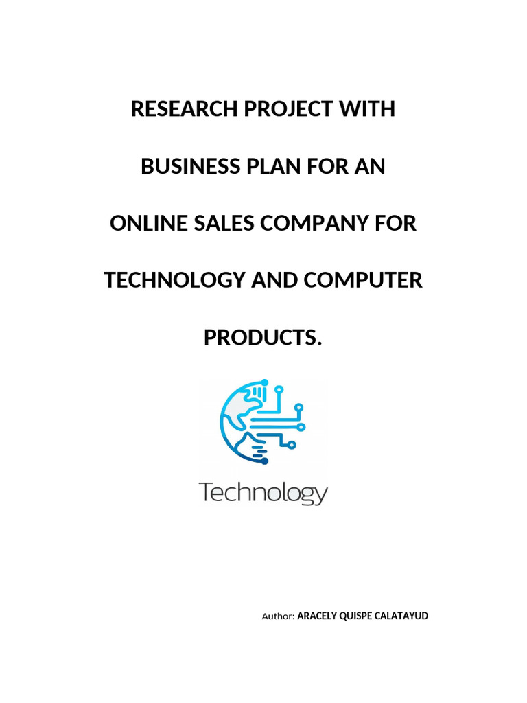 Online Tech Sales Business Plan | PDF | Swot Analysis | Telecommunications