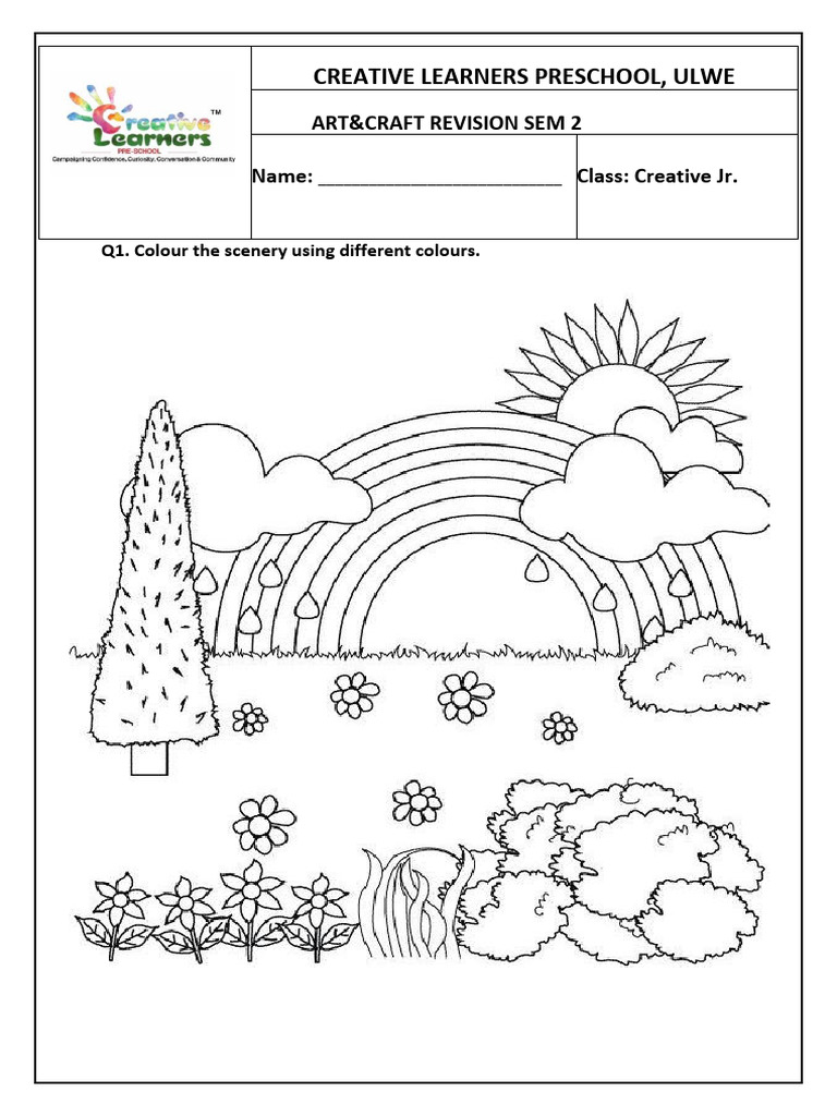 Junior Art and Craft revision sem 2 | PDF