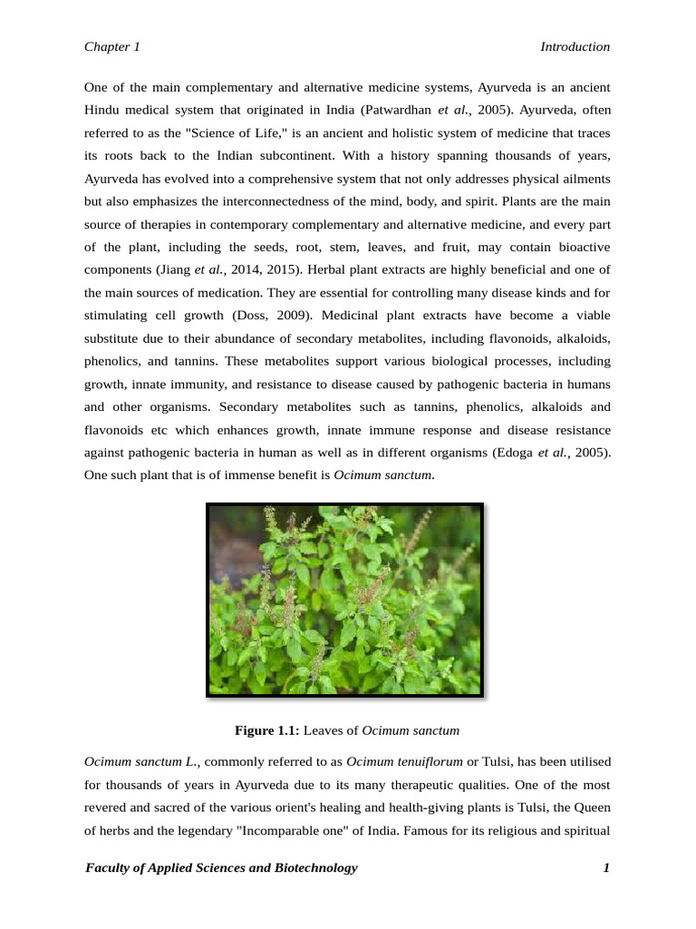 Chapter 1 Introduction | PDF | Basil | Botany Chapter 1 Introduction | PDF | Basil | Botany