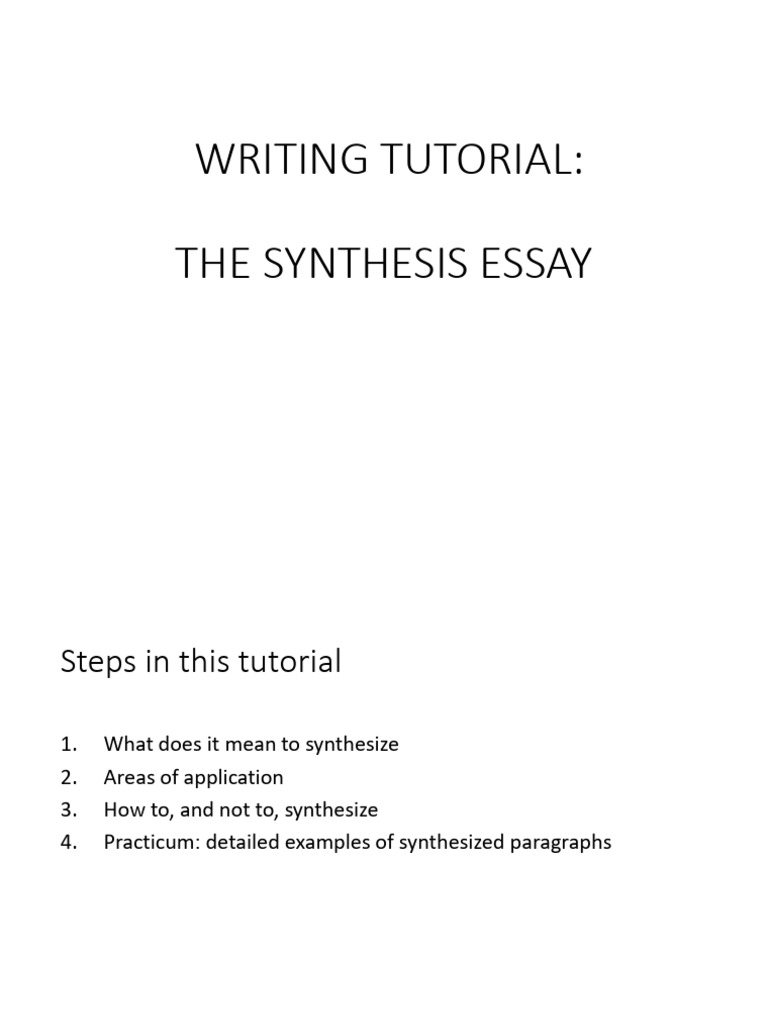 THE_SYNTHESIS_ESSAY | PDF | Aggression | Essays