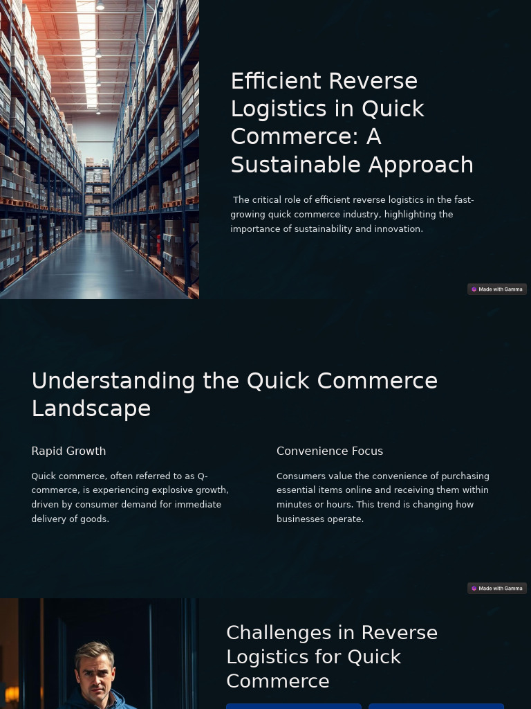 Sustainable Reverse Logistics in Q-Commerce | PDF | Logistics | Sustainability