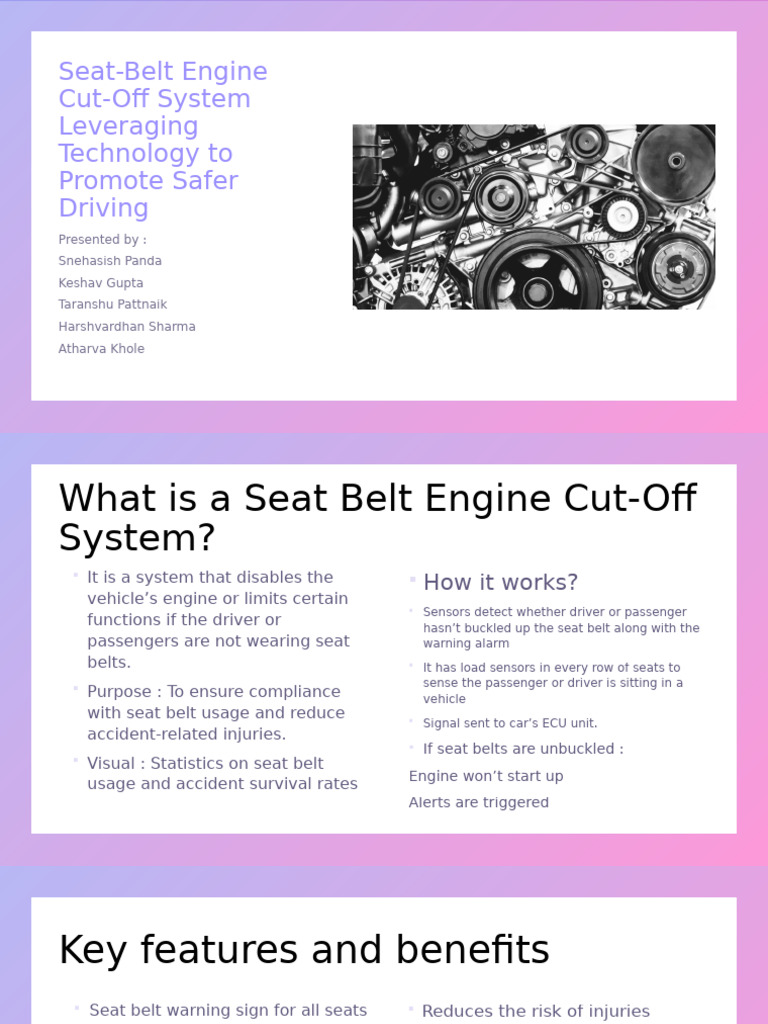 Seat-Belt Engine Cut-Off System | PDF | Seat Belt | Vehicles
