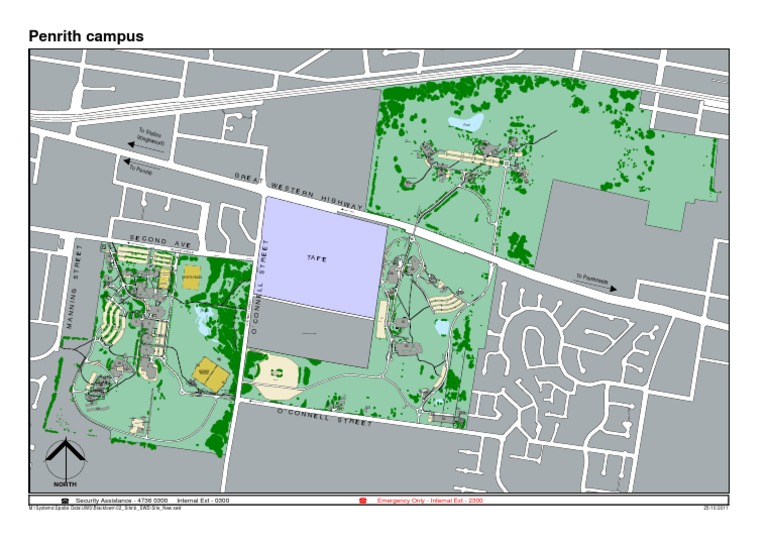 Penrith Campus Locality Map | PDF | Sports & Recreation