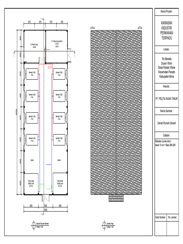 Rev.1 Rumah Genset Denah | PDF