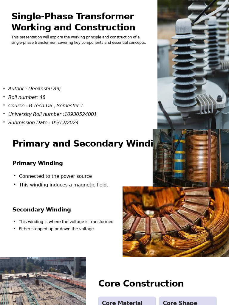Single Phase Transformer Fundamentals | PDF