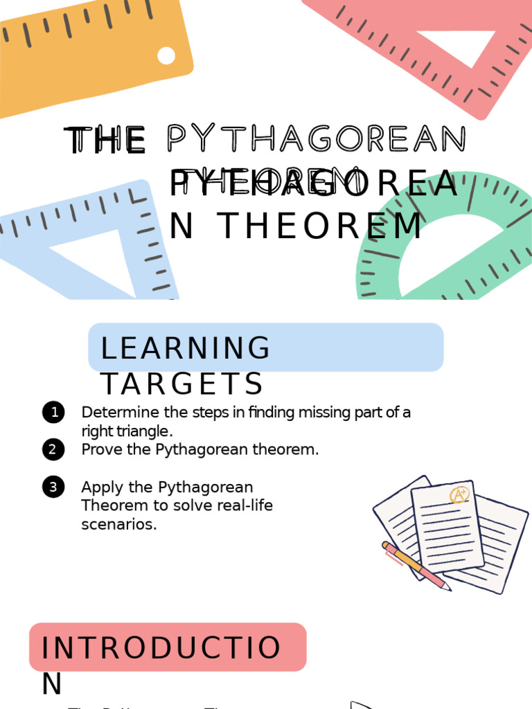 Pythagorean Theorem Education Presentation | PDF | Geometry | Euclidean Geometry