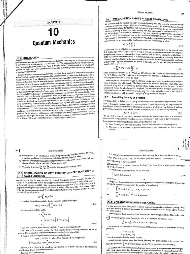 18 Wave Function Schrodinger Equation Part1 | PDF