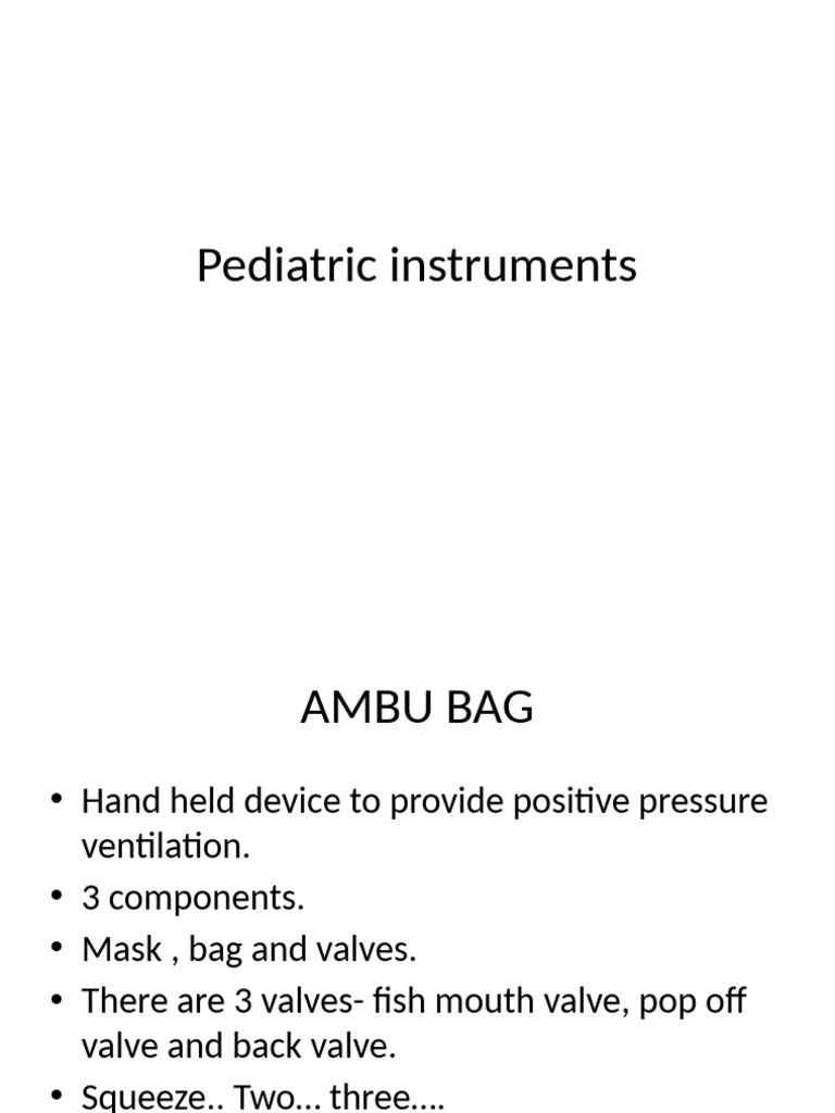 Pediatric Instruments | PDF | Asthma | Clinical Medicine