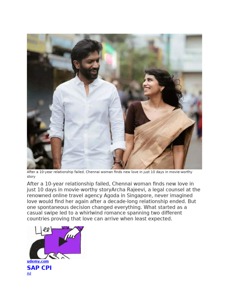 Chennai Woman's 10-Day Love Story | PDF