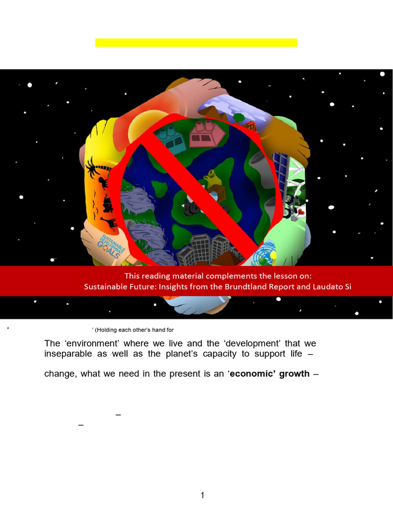 Module 12 Sustainable Future Insights From The Brundtland Report and ...