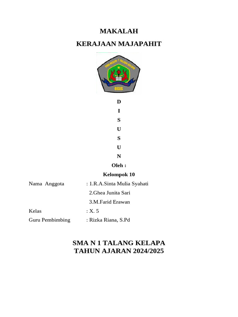 Makalah Kerajaan Majapahit | PDF