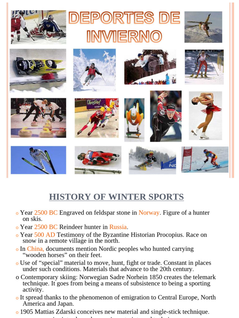 WINTER SPORTS.ppt | PDF | Winter Olympic Games | Individual Sports
