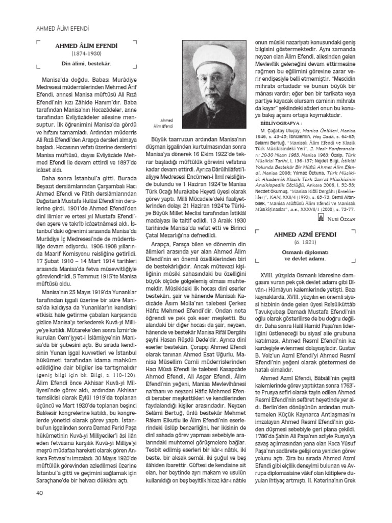 AHMED ALiM EFENDI - EK1 | PDF