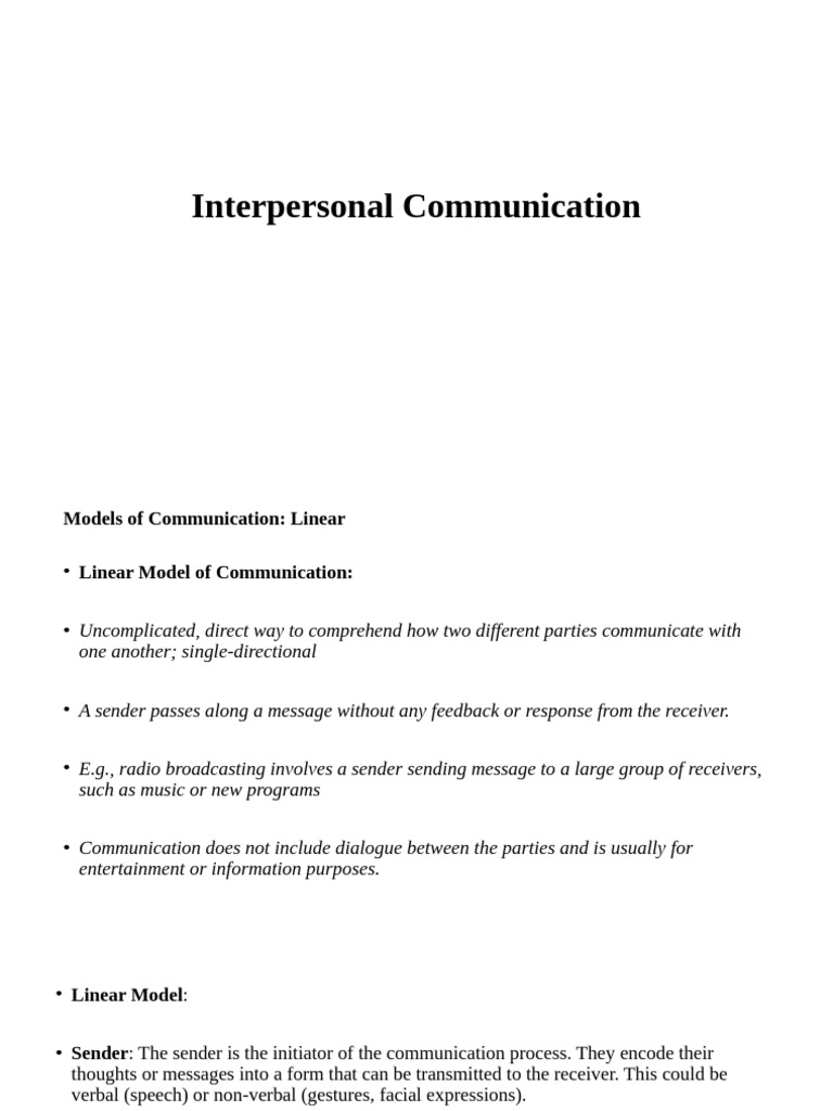 Understanding Communication Models | PDF | Communication ...