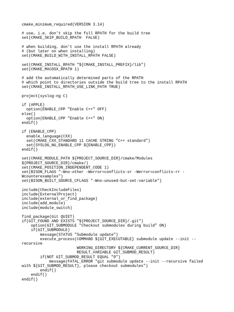 CMakeLists | PDF | Computer Science | Software