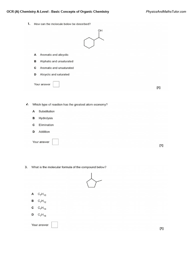 Understanding QP in Organic Chemistry | PDF | Organic Chemistry | Chemistry