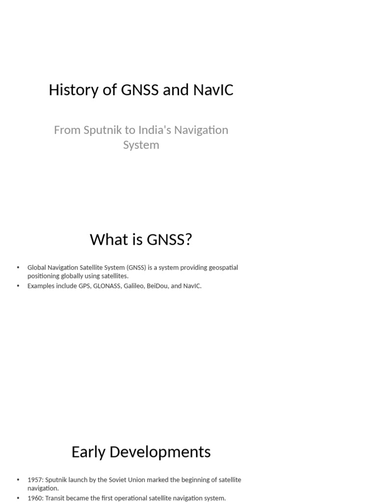 History of GNSS NavIC Theme | PDF