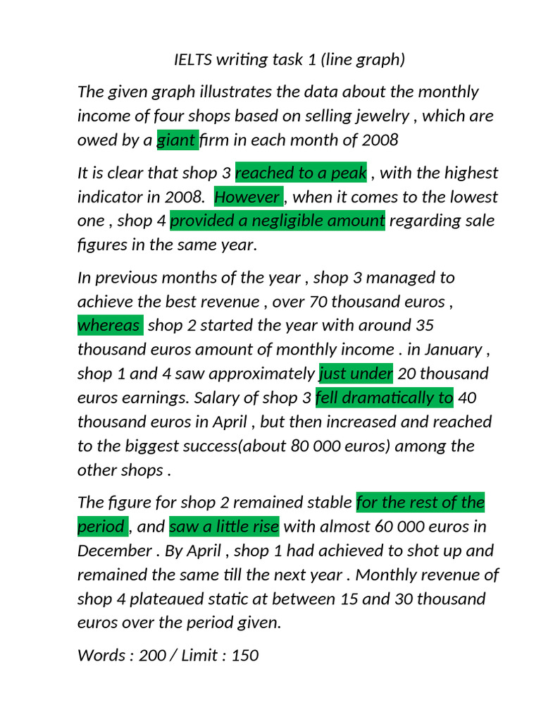 IELTS Writing Task 1 | PDF