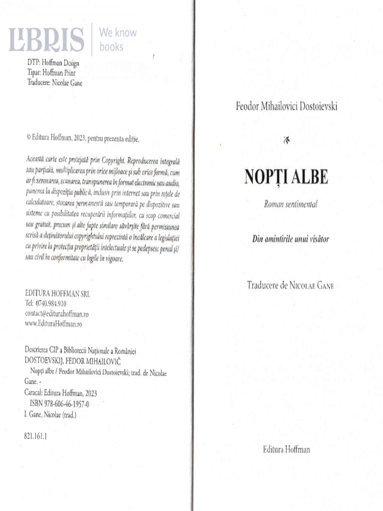 Nopti Albe - F.M. Dostoievski | PDF