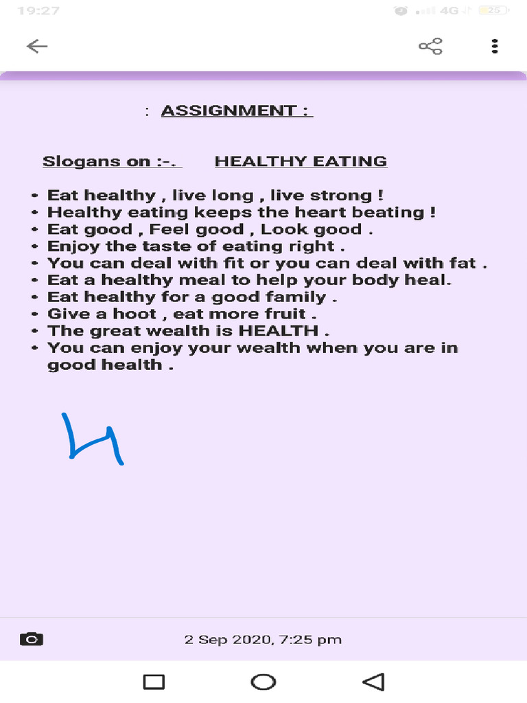 Slogans On HEALTHY EATING | PDF