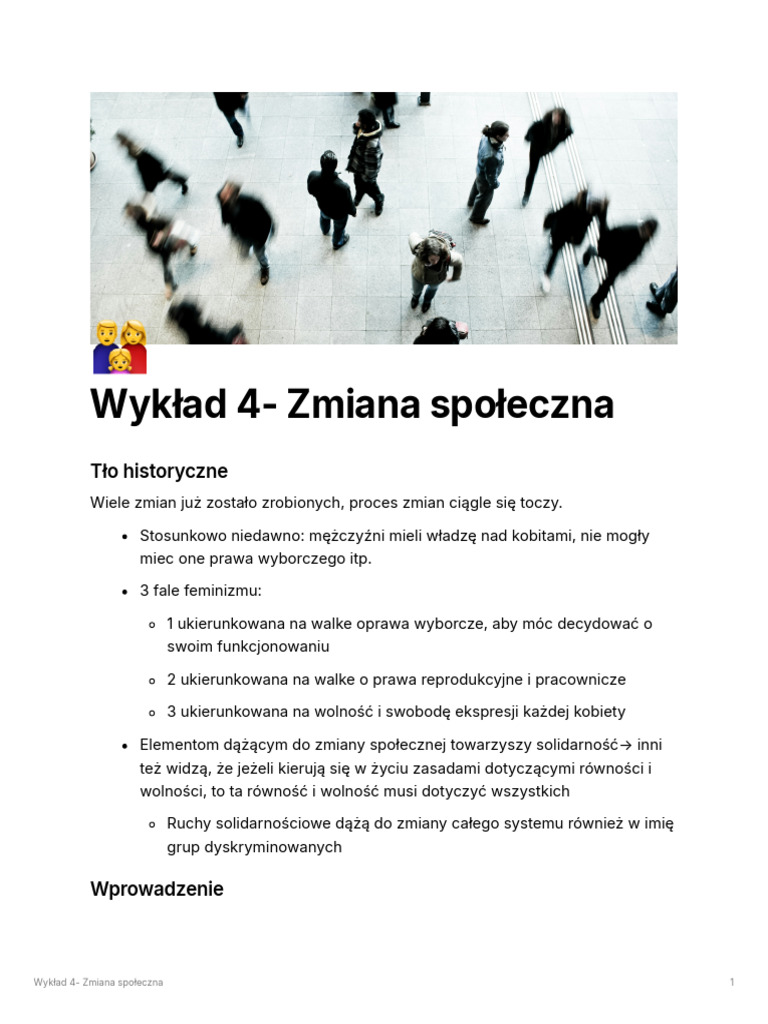 Zmiana Społeczna | PDF