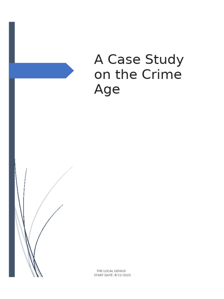A Case Study On The Crime Age | PDF