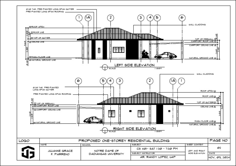 Left and Right Elevation | PDF | Building Engineering | Building