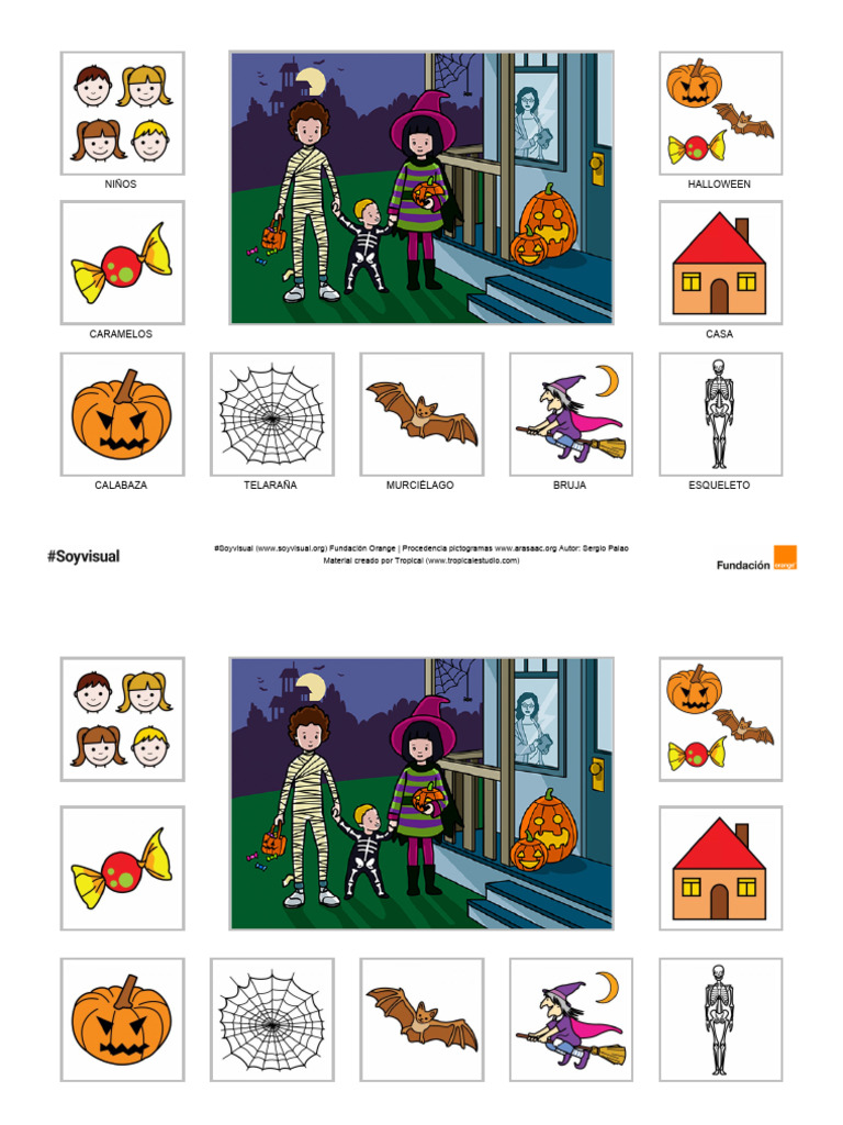 Vocabulario - Halloween - Arasaac | PDF