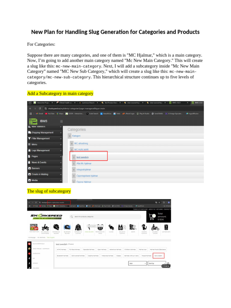 New Plan For Handling Slug Generation For Categories and Products | PDF ...