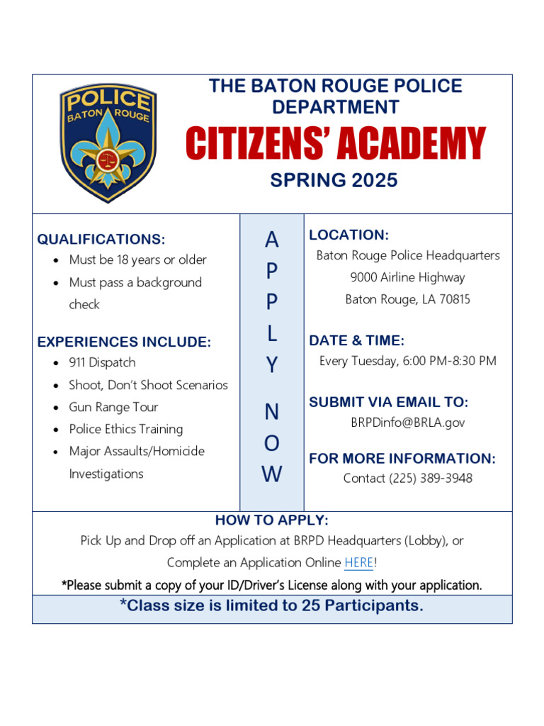 BRPD Citizens' Academy | PDF