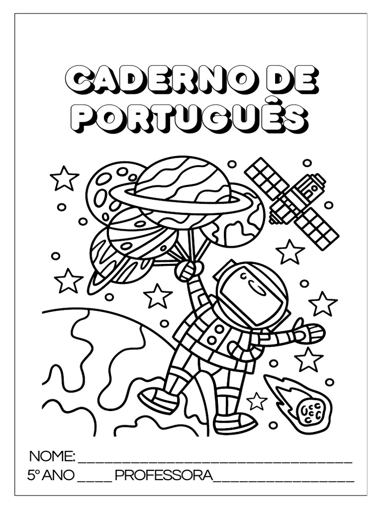 Outer Space Astronaut Coloring Activity Worksheet in Purple and Black ...
