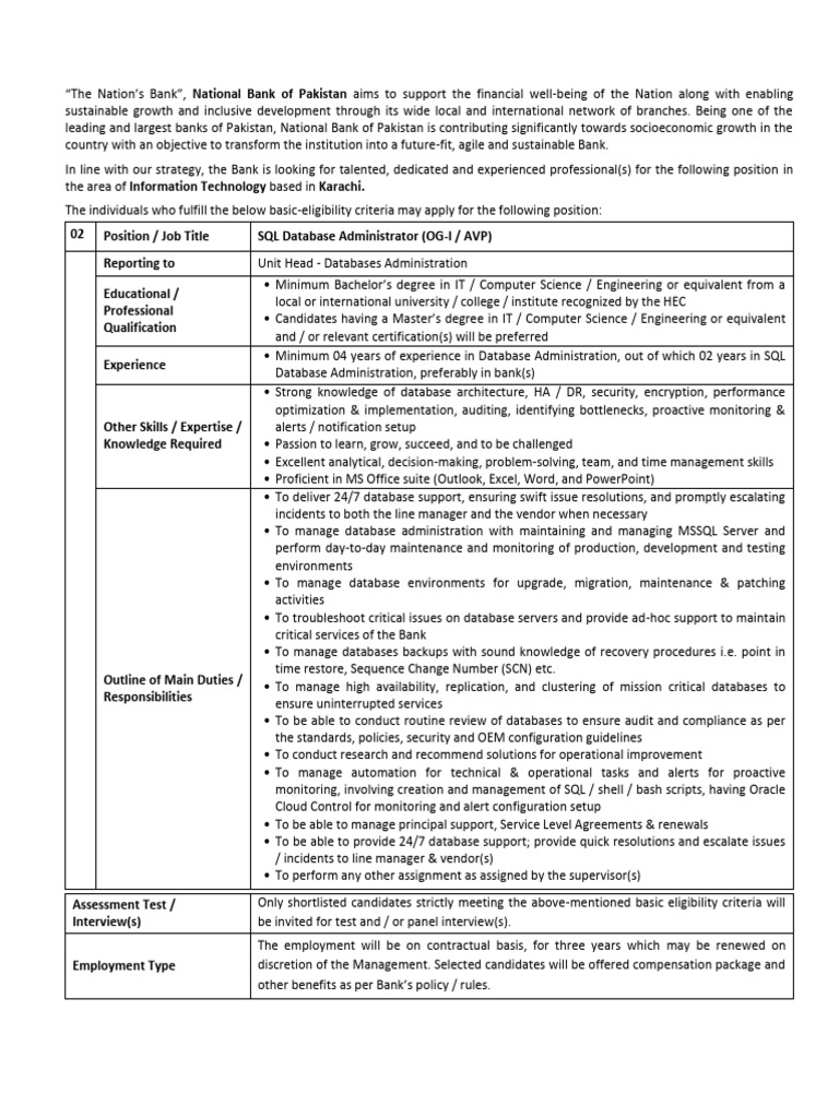 SQL Database Administrator | PDF | Databases | Microsoft Sql Server