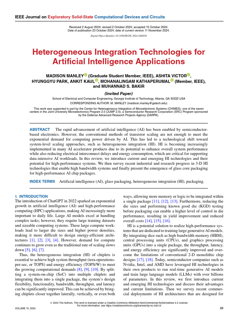 Heterogeneous Integration for AI Systems | PDF | Integrated Circuit ...