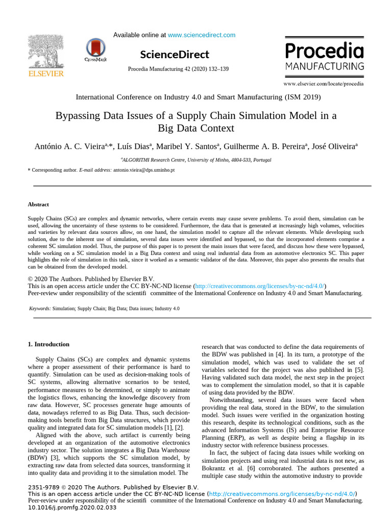 Supply Chain Simulation in Big Data | PDF | Simulation | Data