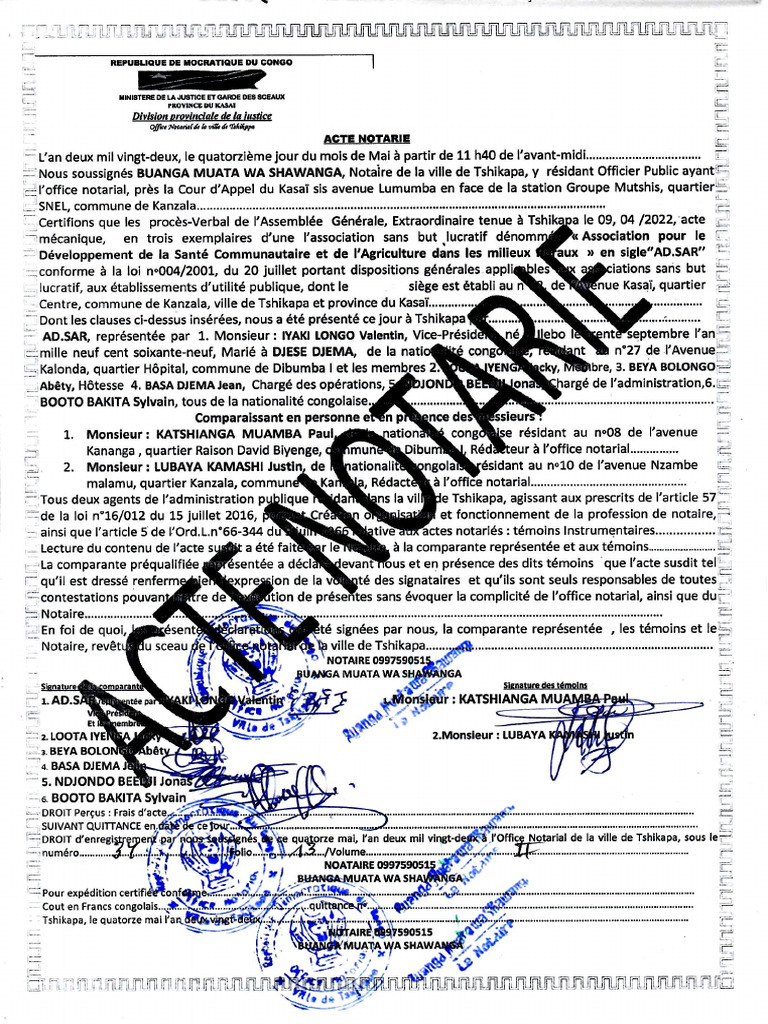 Acte Notarie | PDF