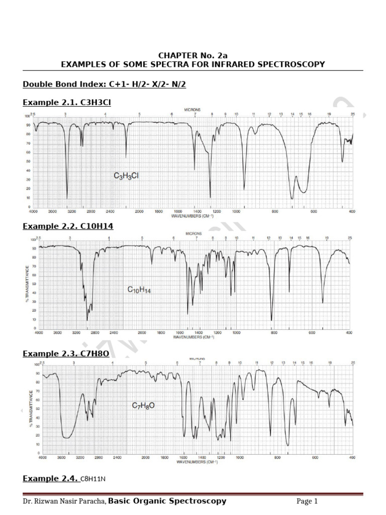 Examples of IR Spectros | PDF | Infrared Spectroscopy | Spectroscopy