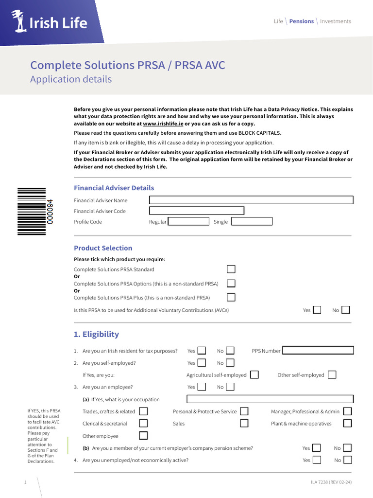 Prsa Application Form Encrypted | PDF | Pension | Retirement