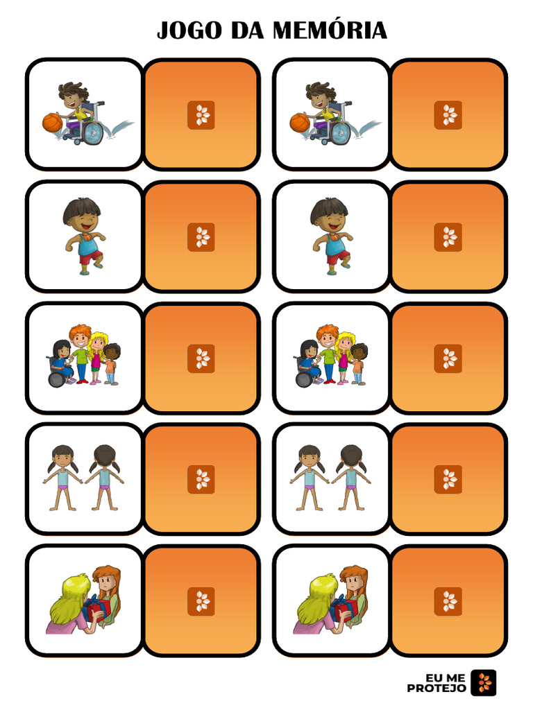 Jogo Da Memória (Eu Me Protejo) - Impressão | PDF