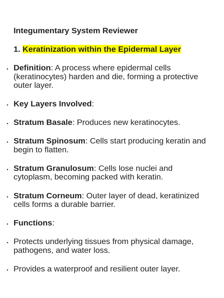 Integumentary, Skeletal, Muscular, Endocrine Review | PDF | Bone ...