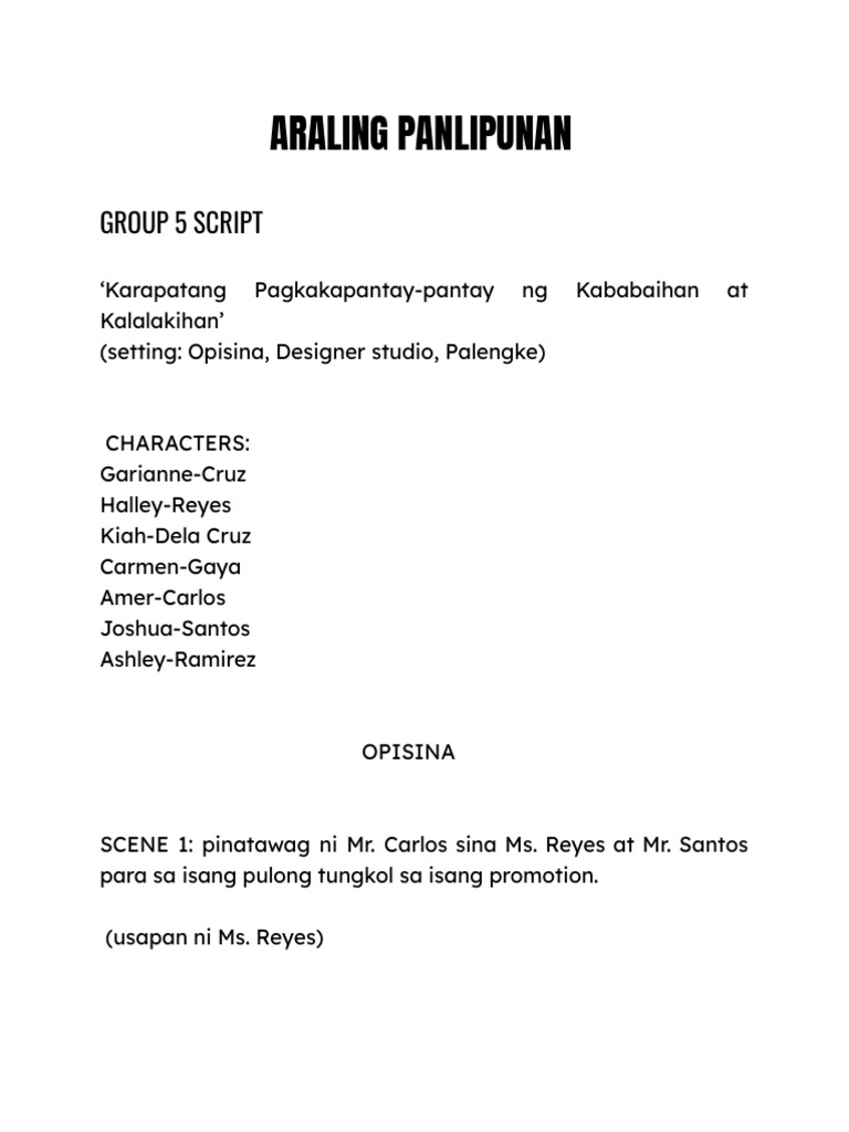 Araling Panlipunan Script 2 | PDF