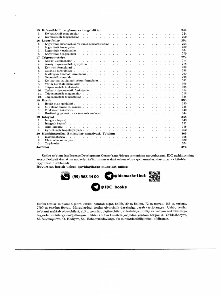 Test Kitob Idc | PDF
